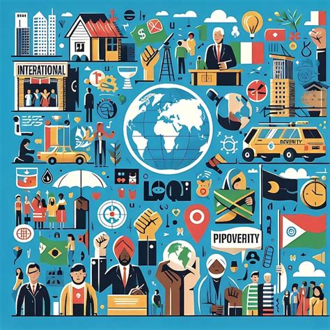 Premium Photo International Day For The Eradication Of Poverty Flat
