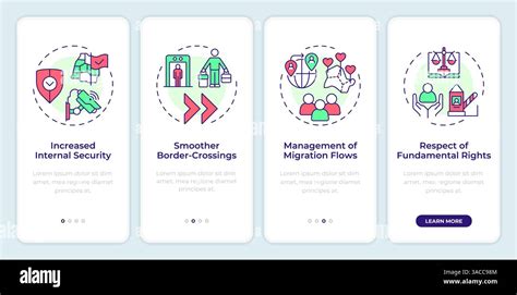 Benefits Of Border Management Onboarding Mobile App Screen Stock Vector Image And Art Alamy