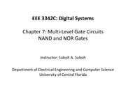 Chapter Multilvelel Gate Circuits AND And NOR Gates EEE C Digital Systems Chapter