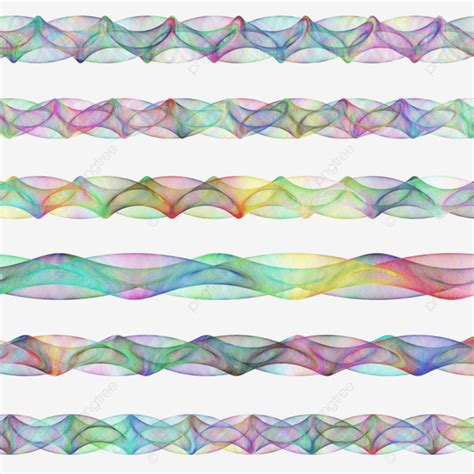 color digital design page divider line set sinous twirl separator