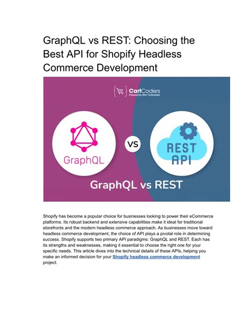 PPT GraphQL Vs REST Choosing The Best API For Shopify Headless Commerce Development