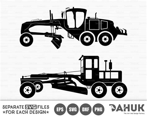 Road Grader Svg Motor Grader Svg Construction Vector Cut File For Silhouette Svg Clipart