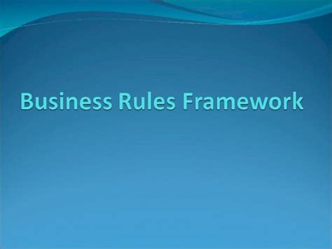 Ppt 6 Business Rules Engine Dokumen Tips