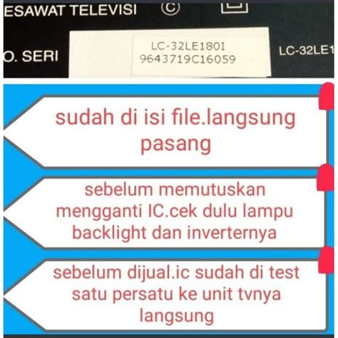 Jual Ic Eeprom Eprom Memory Spi Flash Tv Sharp LC LE I LC LE Lc Le I Shopee