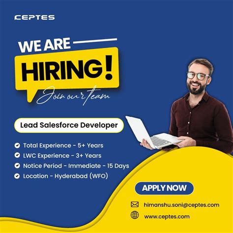 Salesforcedeveloper Lwc Jobopening Hyderabad Hiringnow Techcareer Ceptes Software Pvt Ltd