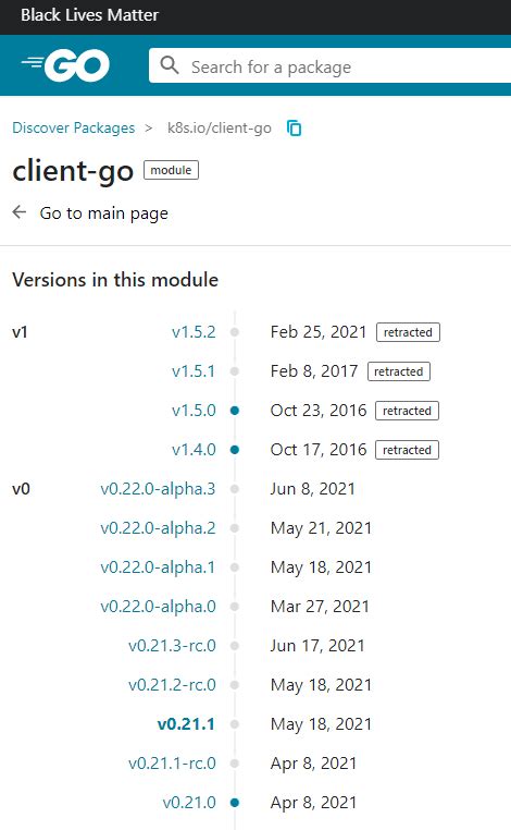 X Pkgsite V Missing For K S Io Client Go Issue Golang Go Github