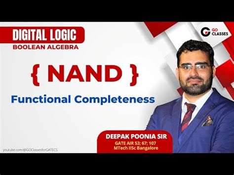 NAND Is Universal Gate Functional Completeness Digital Logic GO Classes GATE Overflow