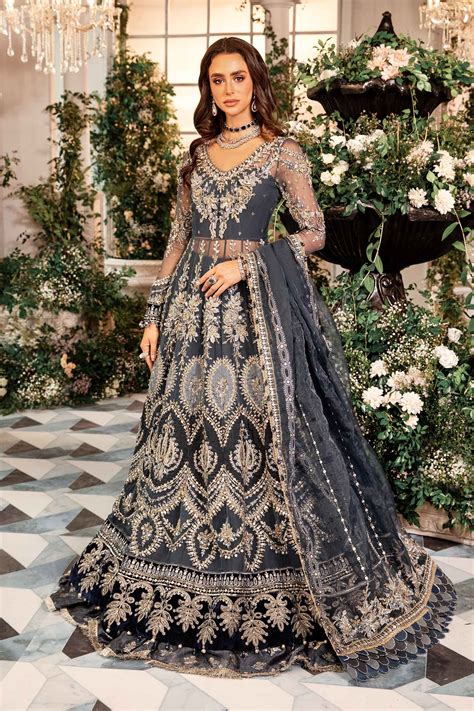 3 Piece Unstitched Embroidered Organza Suit Bd 2901 Mariab