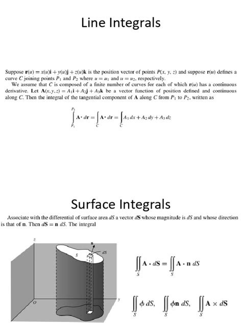 Vector Integration Line Integrals Pdf