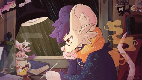 Lofi Girl Animation Featuring My Sona And A Bunch Of Items I Own Irl