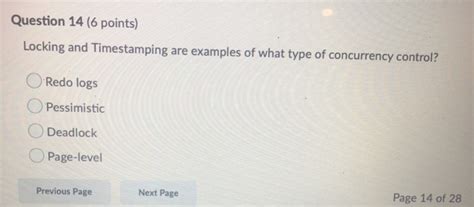 Solved Question 14 6 Points Locking And Timestamping Are