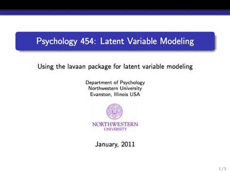 using the lavaan package in r for latent variable modeling sem