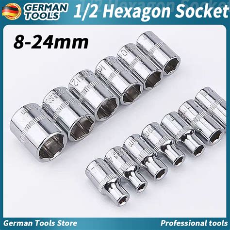 Jual German Tools Mata Socket Kunci Sock 1 2 Inch 8 24mm Bahan Chrome