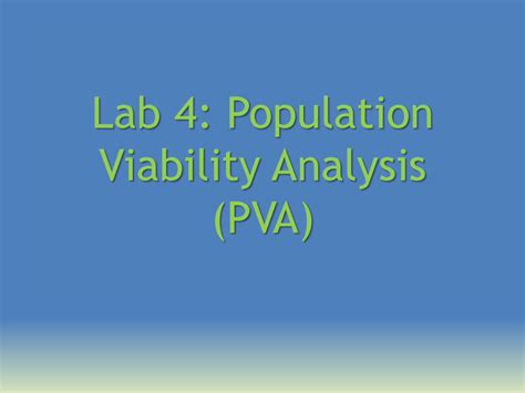 Pdf Lab 4 Population Viability Analysis Pva Dokumen Tips