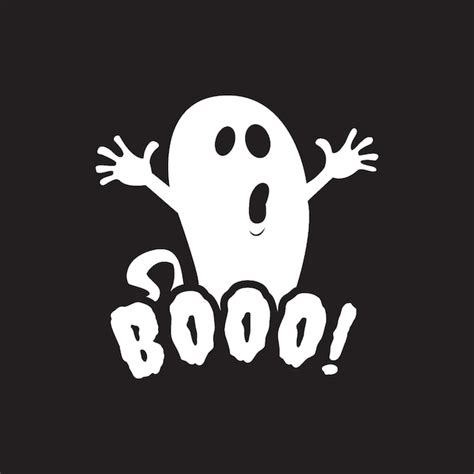 Premium Vector Halloween Ghost With S Boo Lettering Isolated On