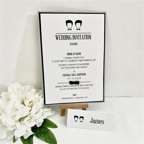 Classic Flat Same Sex Theme Invitation