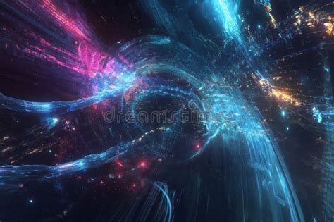 A Futuristic Visualization Of A High Speed Ai Driven Data Highway