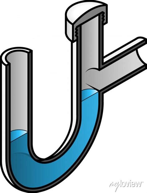 Cross Section Exploded Diagram Of A U Bend With A Cleanout Plug