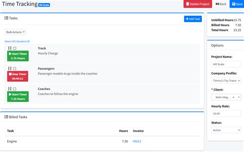 FusionInvoice Time Tracking