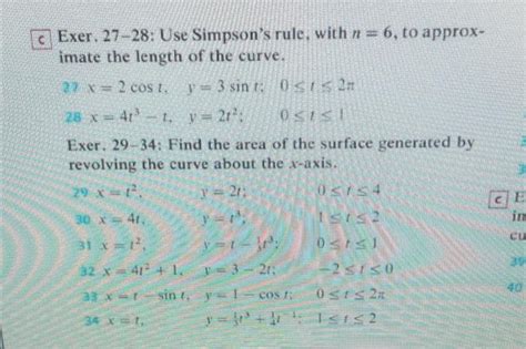 solved exer 27 28 use simpson s rule with n 6 to