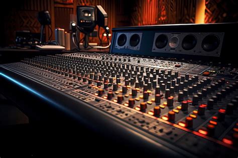 Premium AI Image Computer Mixing Console AI Technology Generated Image