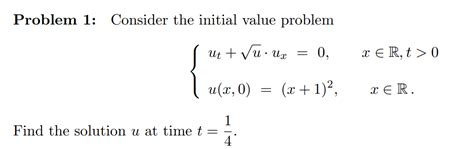 Solved Problem Consider The Initial Value Problem Chegg