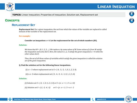 Linear Inequations Learn Quest
