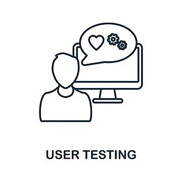 Ux Testing Icon For Software Development And It Vector Mobile Linear Application PNG And