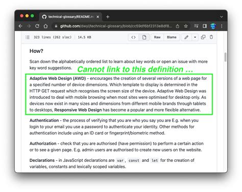 Use Section Headings For Words For Linking · Issue 42 · Dwyltechnical