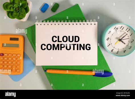 Cloud Shaped Paper With Text Cloud Computing On A Blue Background With