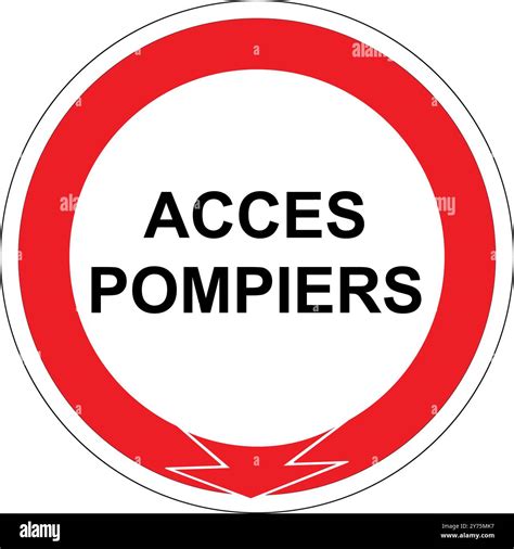 Road Sign Traffic Prohibited In Both Directions Fire Department Access Stock Vector Image