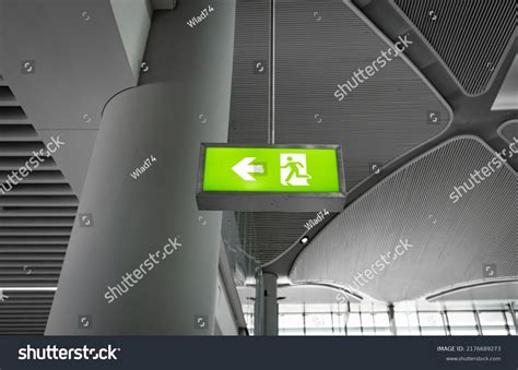 Modern Architecture Airport Exit Sign Stock Photo 2176689273 Shutterstock