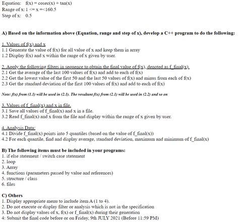 solved equation f x cosec x tan x range of x 1