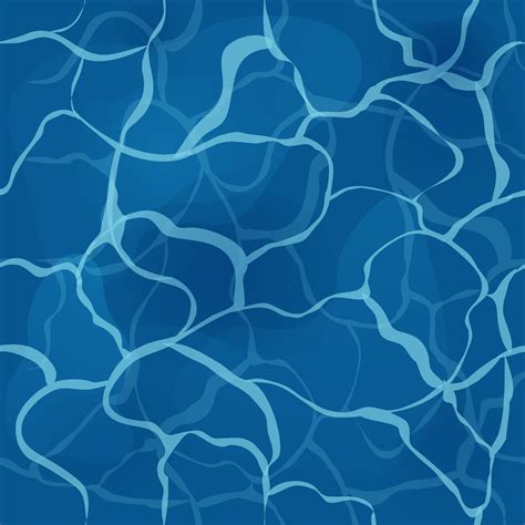 Sea Or Ocean Surface Top View In Cartoon Style Seamless Background Tropical Coast Line