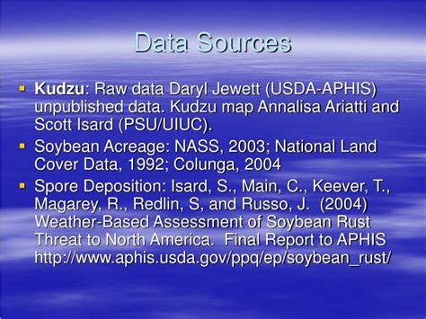 Ppt Us Soybean Rust Detection And Aerobiological Modeling November