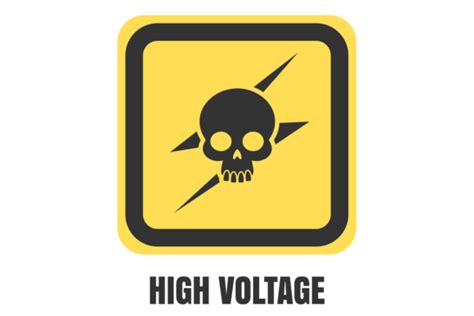High Voltage Warning Label Electricity Graphic By Vectortatu