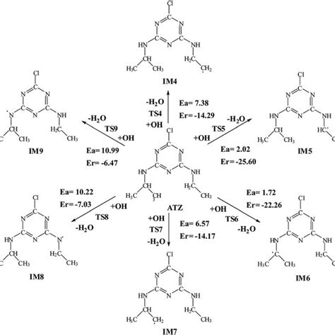 Oh Radical Addition Pathways And Cl Atom Substitution Pathway In