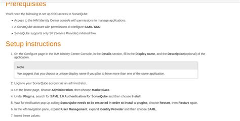 sonarqube version 9 9 community addition integration with aws sso