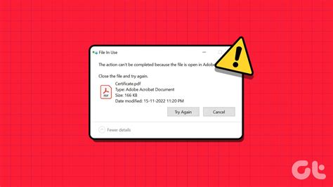 Windows에서 파일이 다른 프로그램에서 열려 있습니다 오류를 해결하는 8가지 방법 Moyens I O