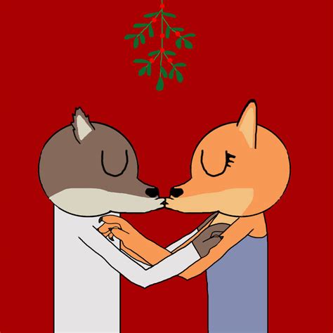 Mr Wolf And Diane Kissing Under A Mistletoe By Matthewmgcs On Deviantart