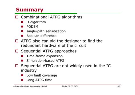 combinational and sequential atpg pdf