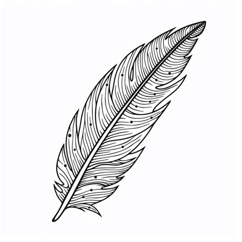 깃털 색칠하기놀이 기본 간단한 귀여운 만화 깃털 개요 흰색 배경에 고립 어린이 색칠 페이지 Png 일러스트 및 이미지 에