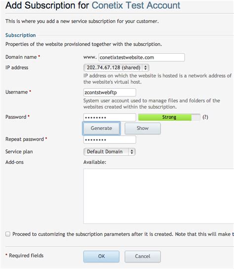 How To Set Up A New Subscription Under An Existing Client In Plesk • Conetix