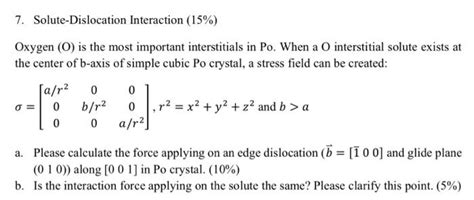 7 Solute Dislocation Interaction 15 Oxygen O