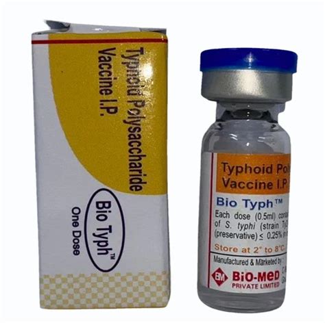 Bio Typh Typhoid Vaccine Injection 25 Mcg At ₹ 160 Pack In Surat Id 2854260284897