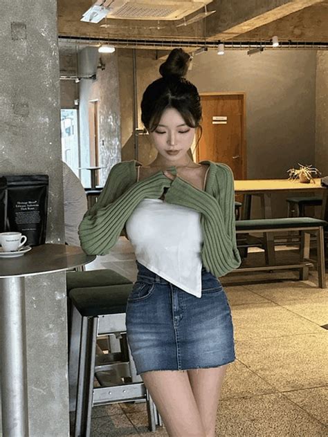 [잘록핏 안감] 쫀쫀 워싱 청치마 바지 데님치마 에이블리