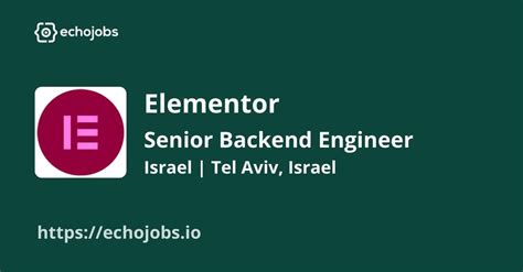 elementor is hiring senior backend engineer israel tel aviv israel