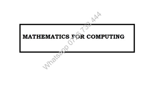 Computational Mathematics Pdf Notes Knec Pdf Notes