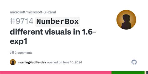 `numberbox` Different Visuals In 16 Exp1 · Issue 9714 · Microsoft