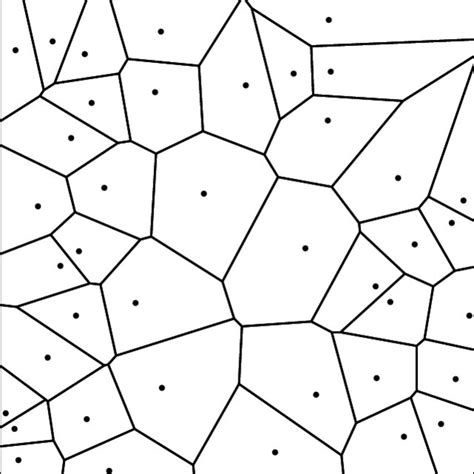 An Example Of A Voronoi Tessellation In 2 D Space Download Scientific Diagram